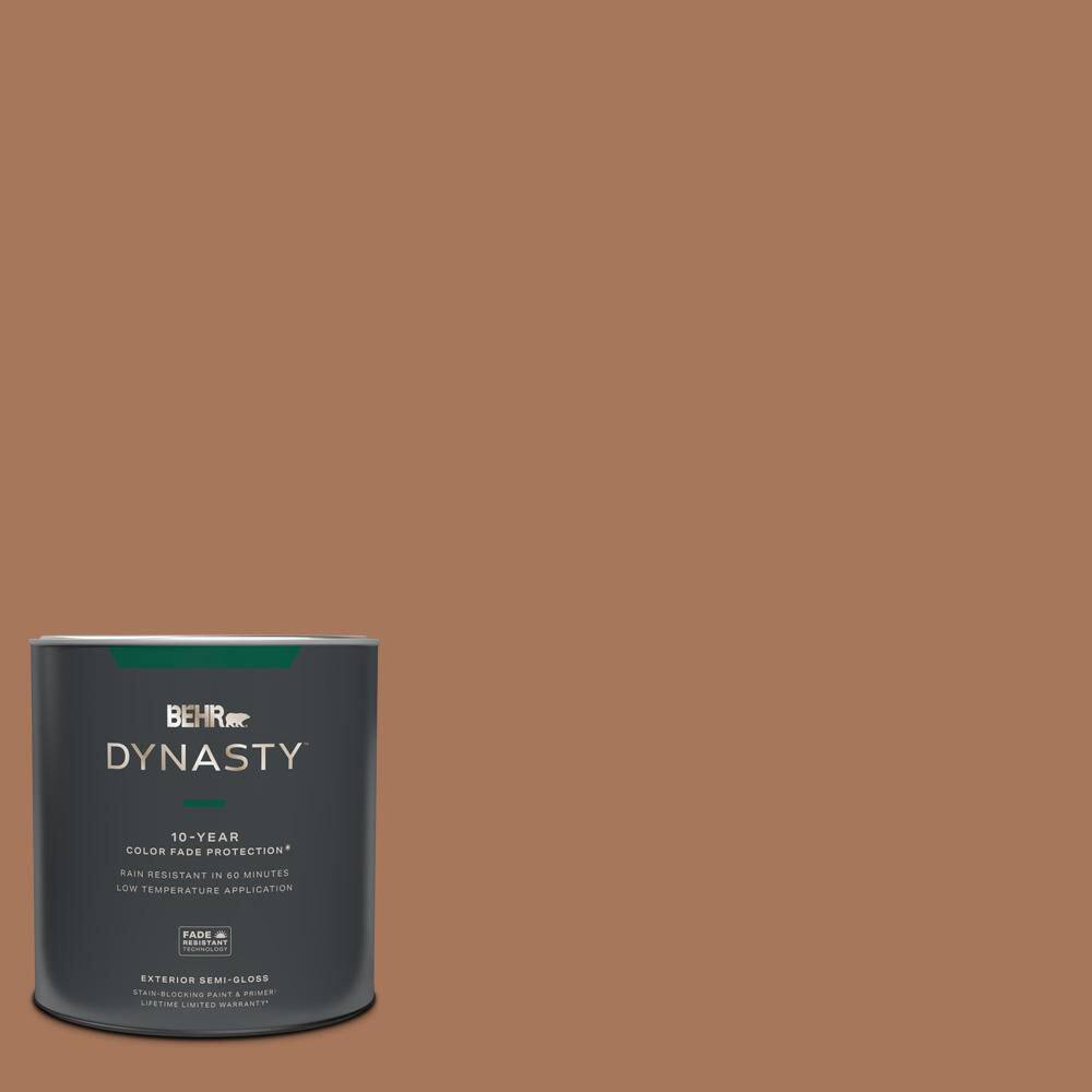 BEHR DYNASTY 1 qt. #240F-5 Toasted Chestnut Semi-Gloss Exterior Stain ...
