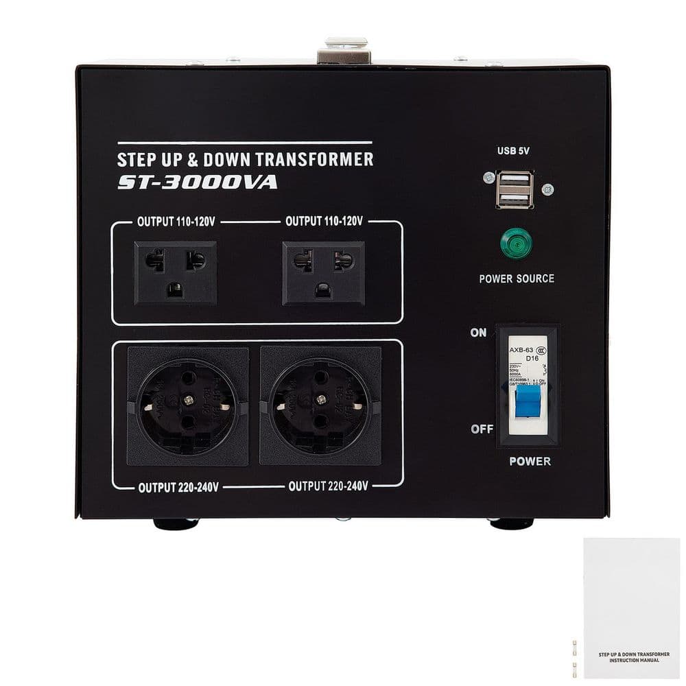 SVOPES 3000W Voltage Converter Transformer, Heavy-Duty Step Up/Down ...
