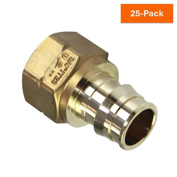 Uponor ProPEX 1 in. PEX-A Expansion Barb x 1 in. Lead-Free Brass Copper Press Fitting Adapter ...