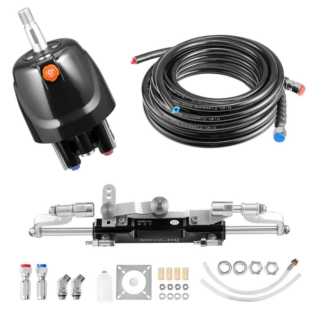SKYSHALO Hydraulic Steering Kit, Marine Boat, with 6.9 MPa/1000 psi ...