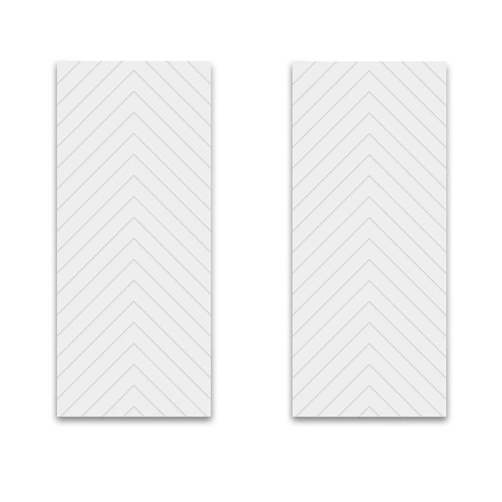 CALHOME 60 in. x 96 in. Hollow Core White Painted Composite MDF ...