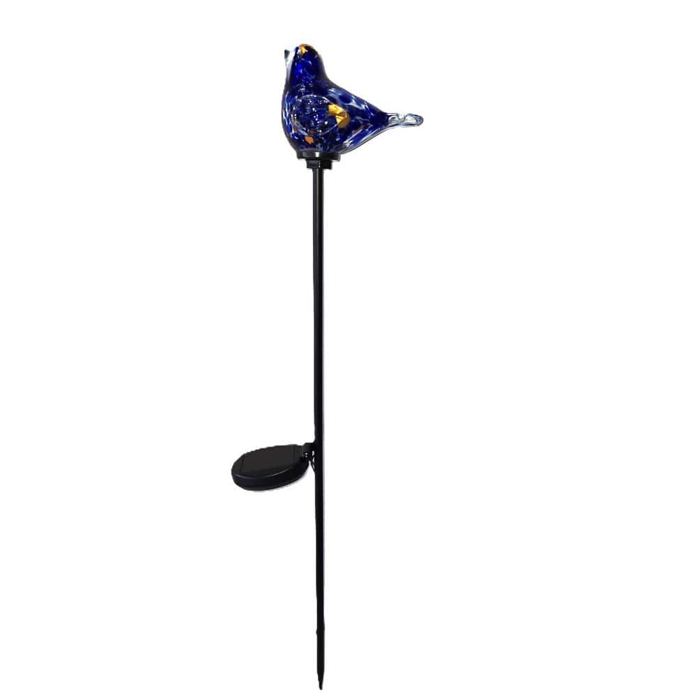 Vigoro 31.5 in. Solar Blue Bird Garden Stake- Each 25PK10002 - The Home ...