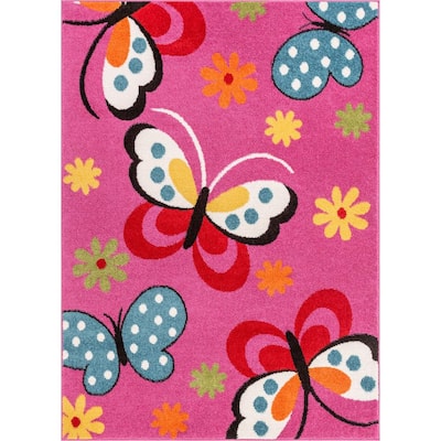 Well Woven StarBright Calipso Pink 5 ft. x 7 ft. Kids Area Rug-09405 ...