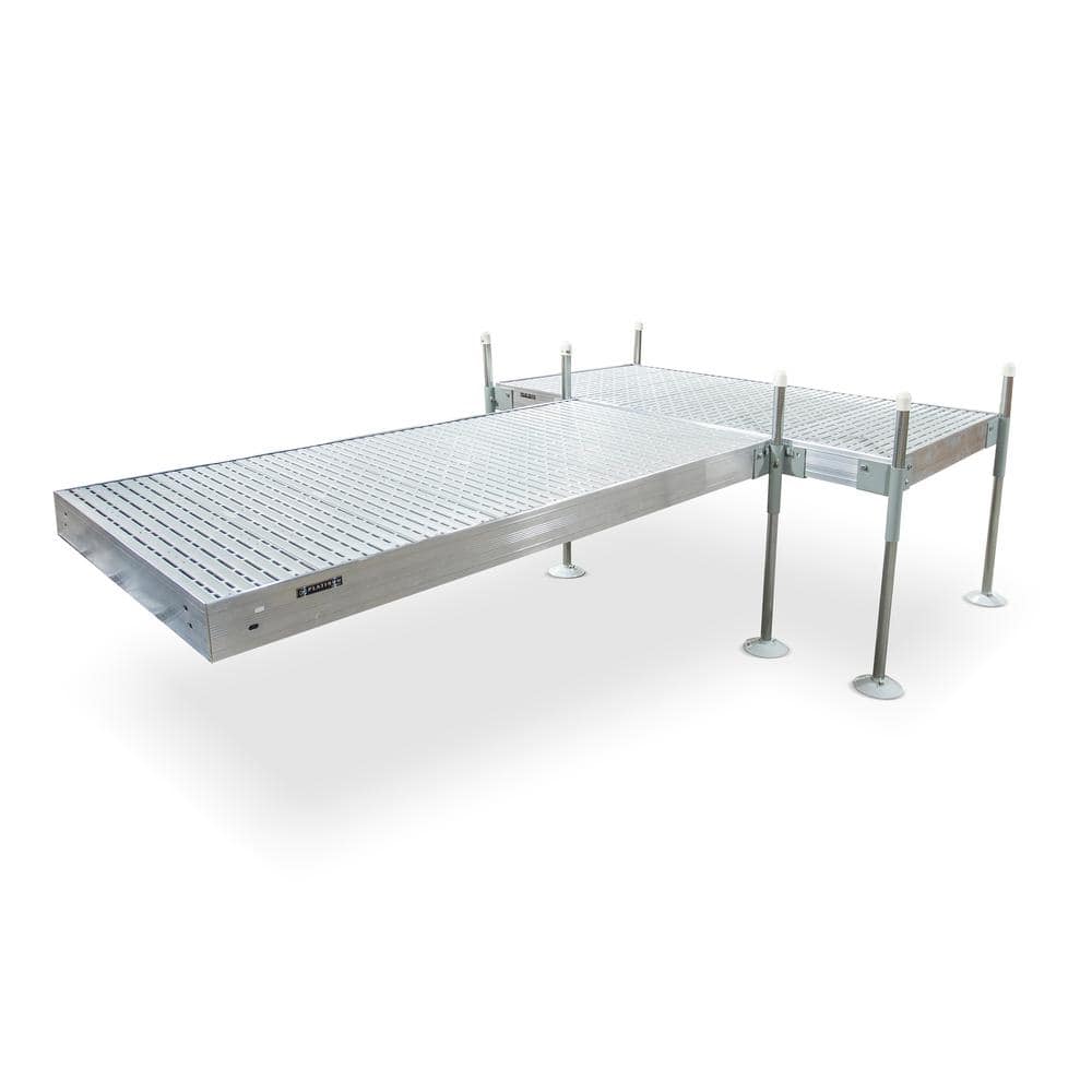 Tommy Docks 12 ft. T-Style Aluminum Frame with Gray Titan Platinum ...