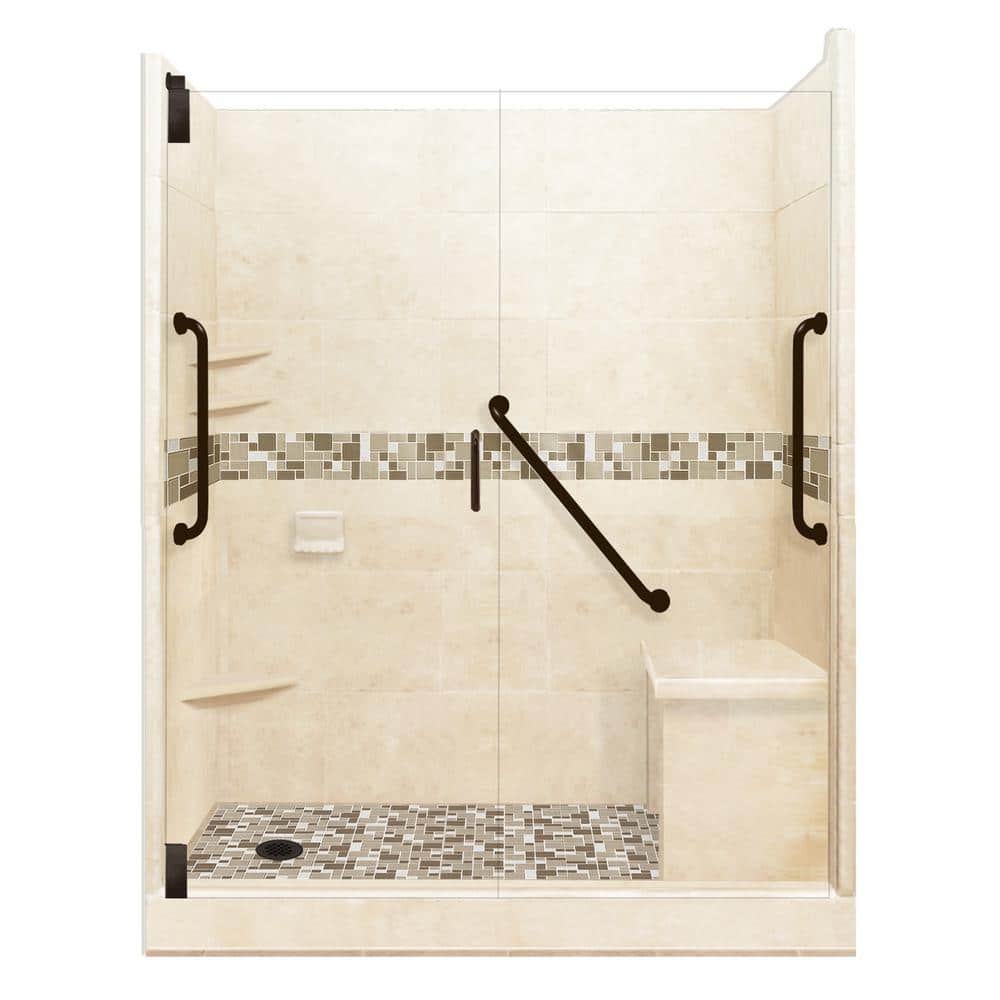 American Bath Factory Tuscany Freedom Grand Hinged 36 in. x 60 in. x 80 ...
