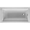 Duravit Architec 60 in. Acrylic Right Drain Rectangular Alcove Bathtub ...