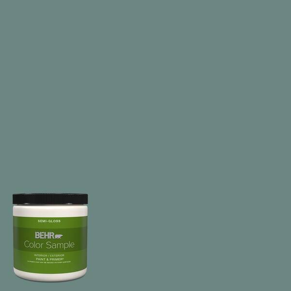 BEHR PREMIUM PLUS 8 oz. #480F-5 Marsh Creek Semi-Gloss Interior ...