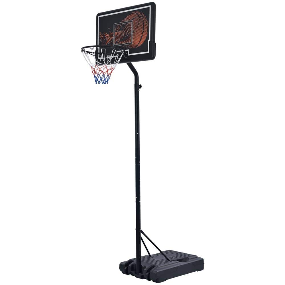 Sudzendf Black Portable Basketball Hoop and Goal Outdoor Basketball ...