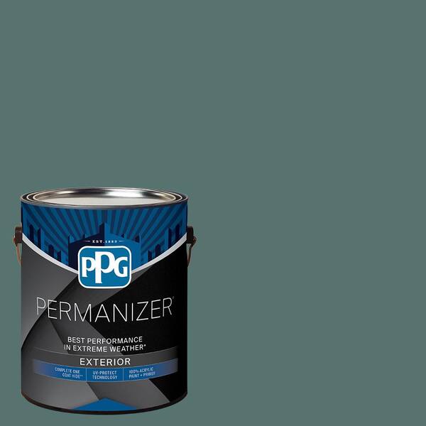 PERMANIZER 1 gal. PPG1144-6 Evening Emerald Satin Exterior Paint ...