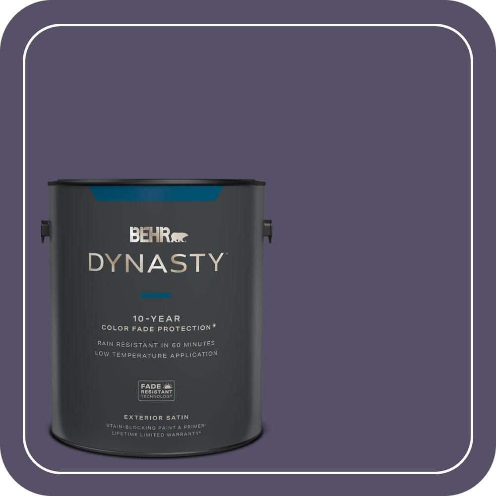 BEHR DYNASTY 1 gal. #650F-7 Violet Eclipse Satin Enamel Exterior Stain ...