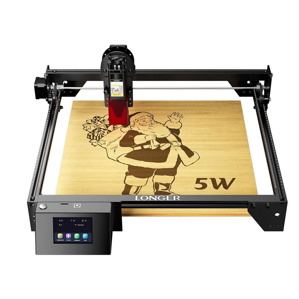LONGER 5-Watt Laser Cutter Engraver CNC Machine 15.7 in. x 15.7 in ...