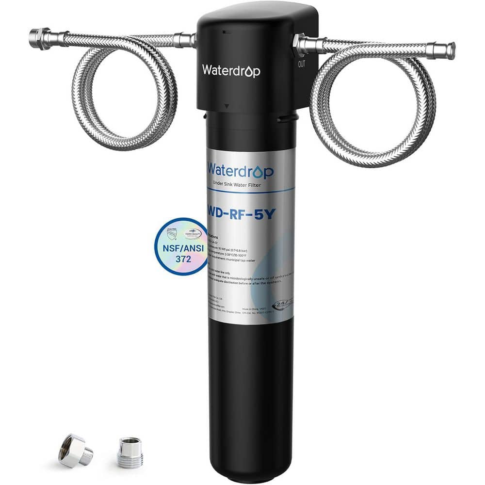 Waterdrop WD-UA-5Y 5 Years Under Sink Water Filter System, Ultra Long ...
