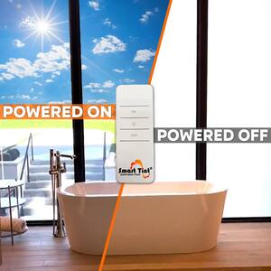 Smart Tint 30 in. W x 12 in. L Frosted White/Clear Tinted / Privacy ...