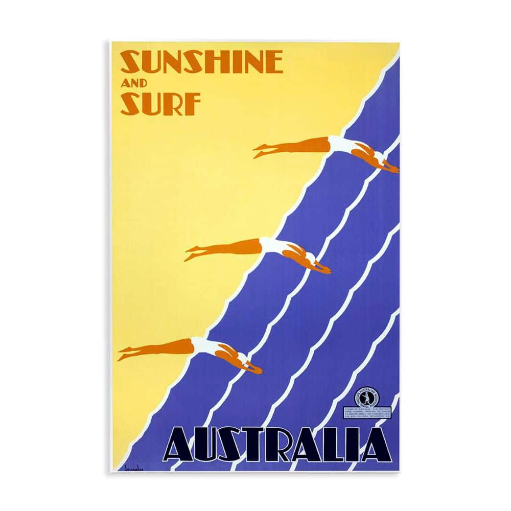 Stupell Industries Sunshine & Surf Australia by Marcus Jules Unframed ...