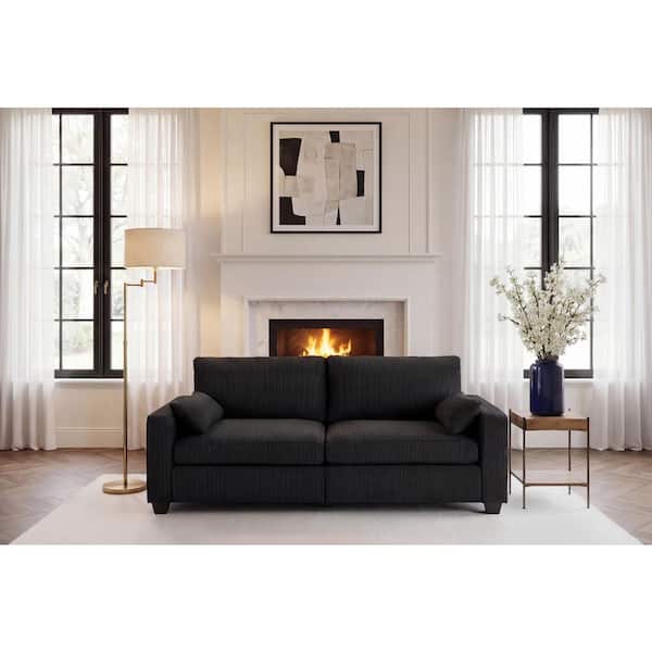 Reviews for Noble House Xaria 87 in. Square Arms Upholstered Corduroy ...