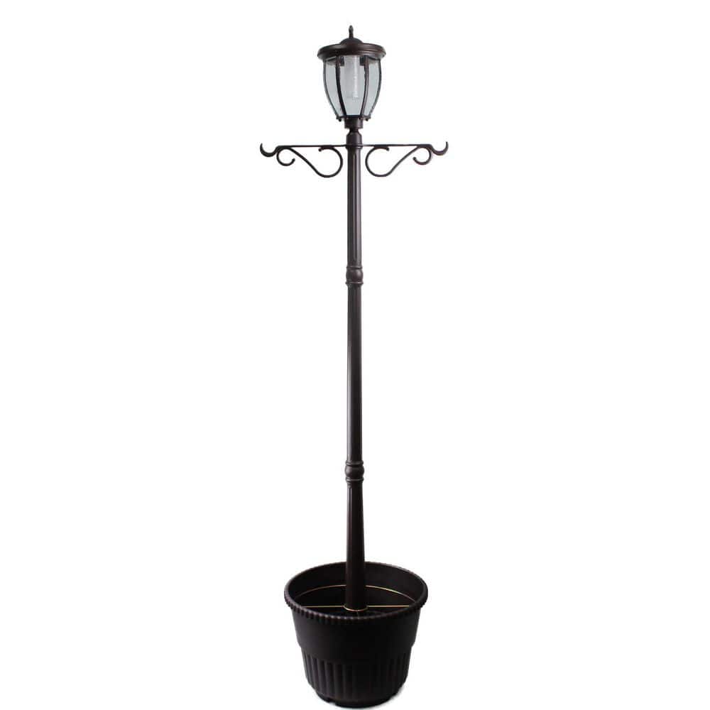 Sun-Ray Kenwick 1-Light Outdoor Bronze Integrated LED Lamp Post and ...