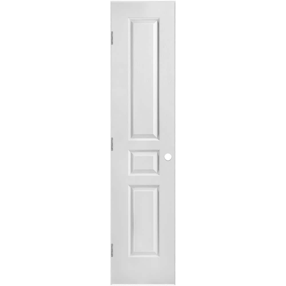 Masonite 18 in. x 80 in. 3 Panel Right-Handed Primed Composite Hollow ...