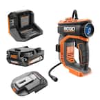 RIDGID 18V High Pressure Portable Inflator Kit with 2.0 Ah Battery ...