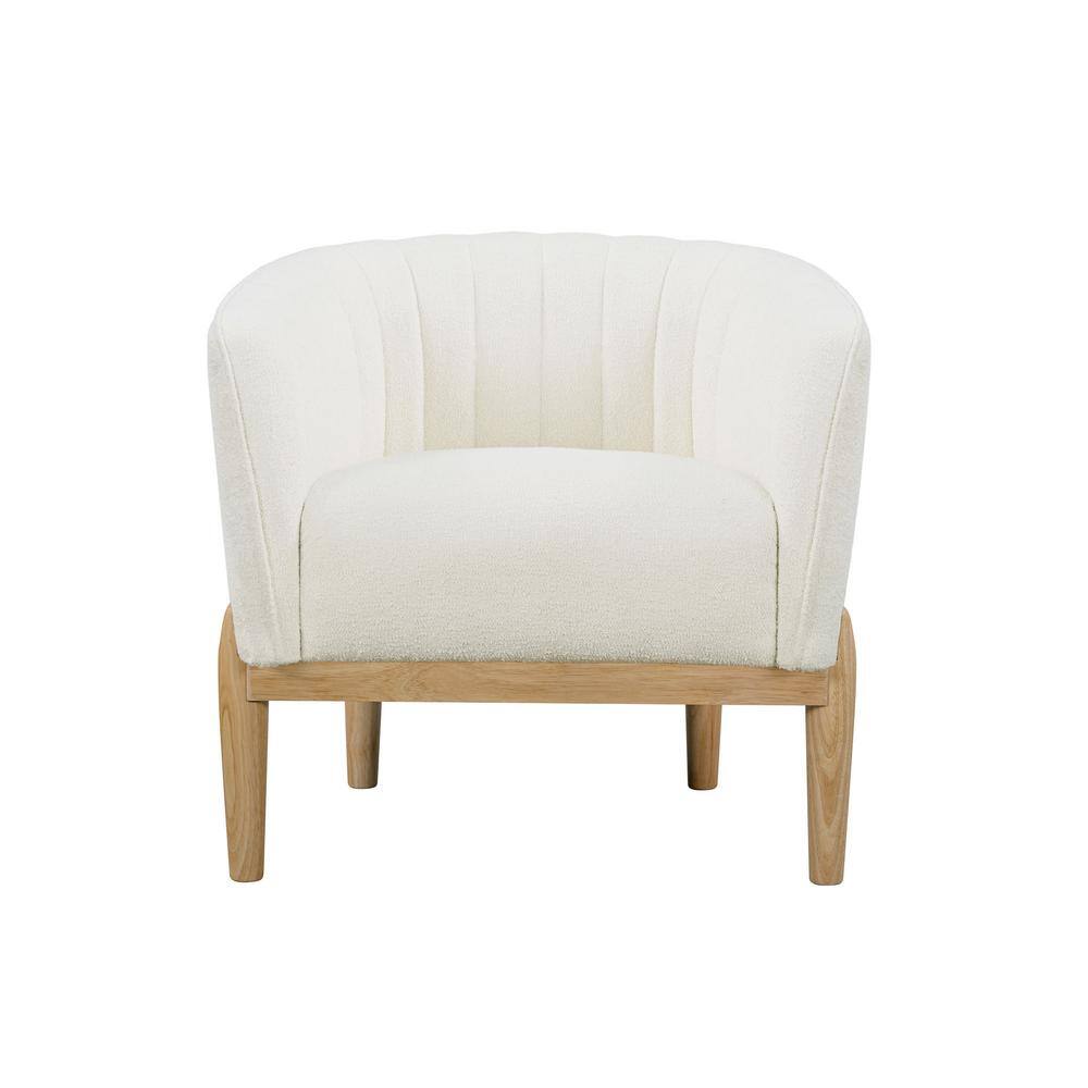 Lifestyle Solutions Franklin Ivory Accent Chair with Vertical Tufting ...