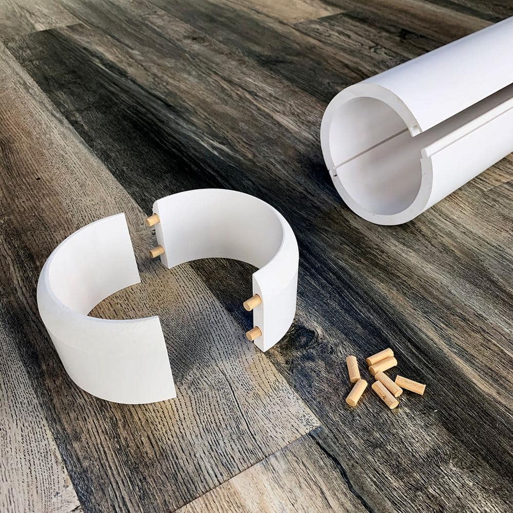 Buy 5 in. x 94 in. PVC Lally Column Cover with Standard Cap and Base ...