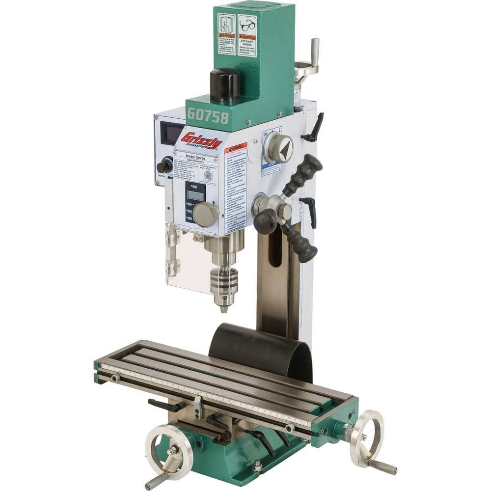 Grizzly Industrial 6 in. x 20 in. Variable-Speed Mill/Drill Press with ...
