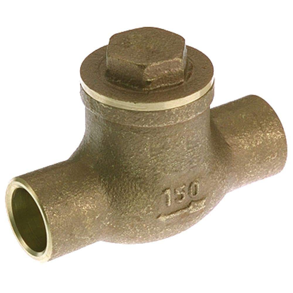 Everbilt 3/4 in. Brass Solder Swing Check Valve 101-504NL - The Home Depot