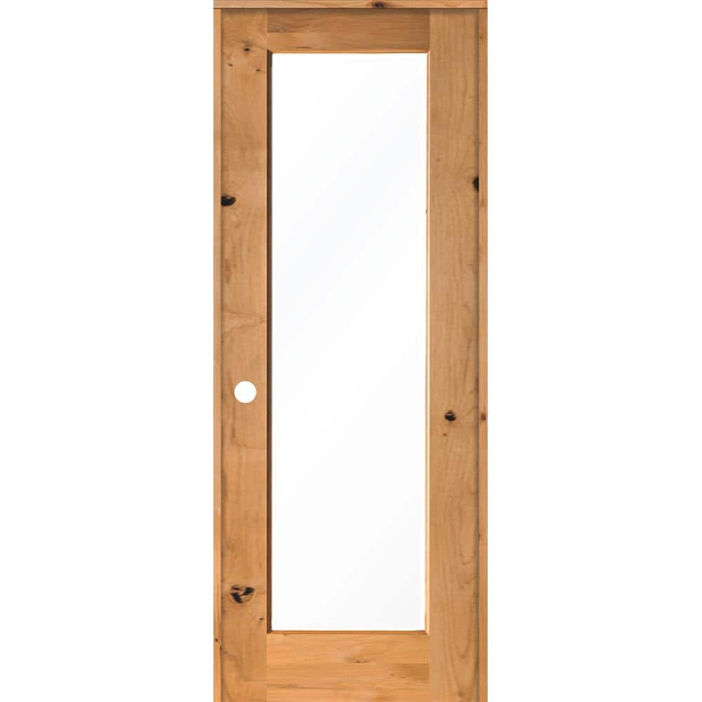 Krosswood Doors 36 in. x 96 in. Rustic Knotty Alder Right-Hand Full ...