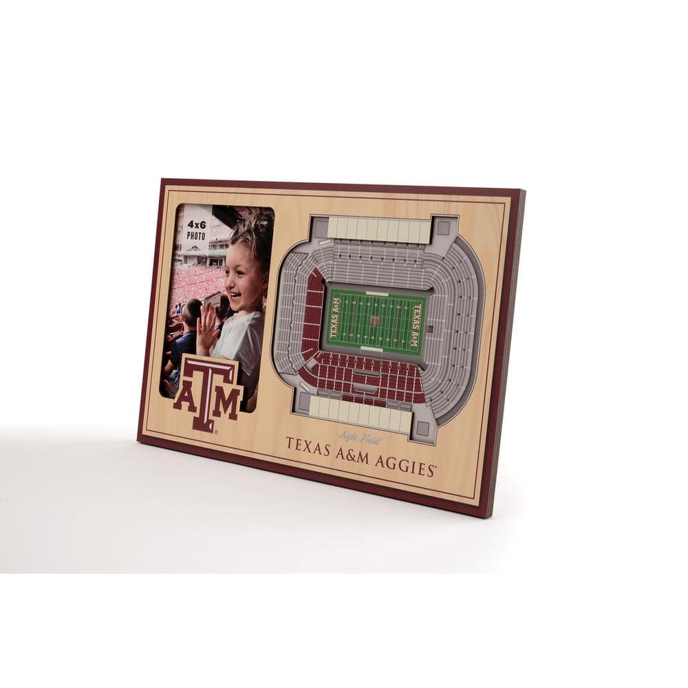 YouTheFan NCAA Texas A&M Aggies Team Colored 3D StadiumView with 4 in ...