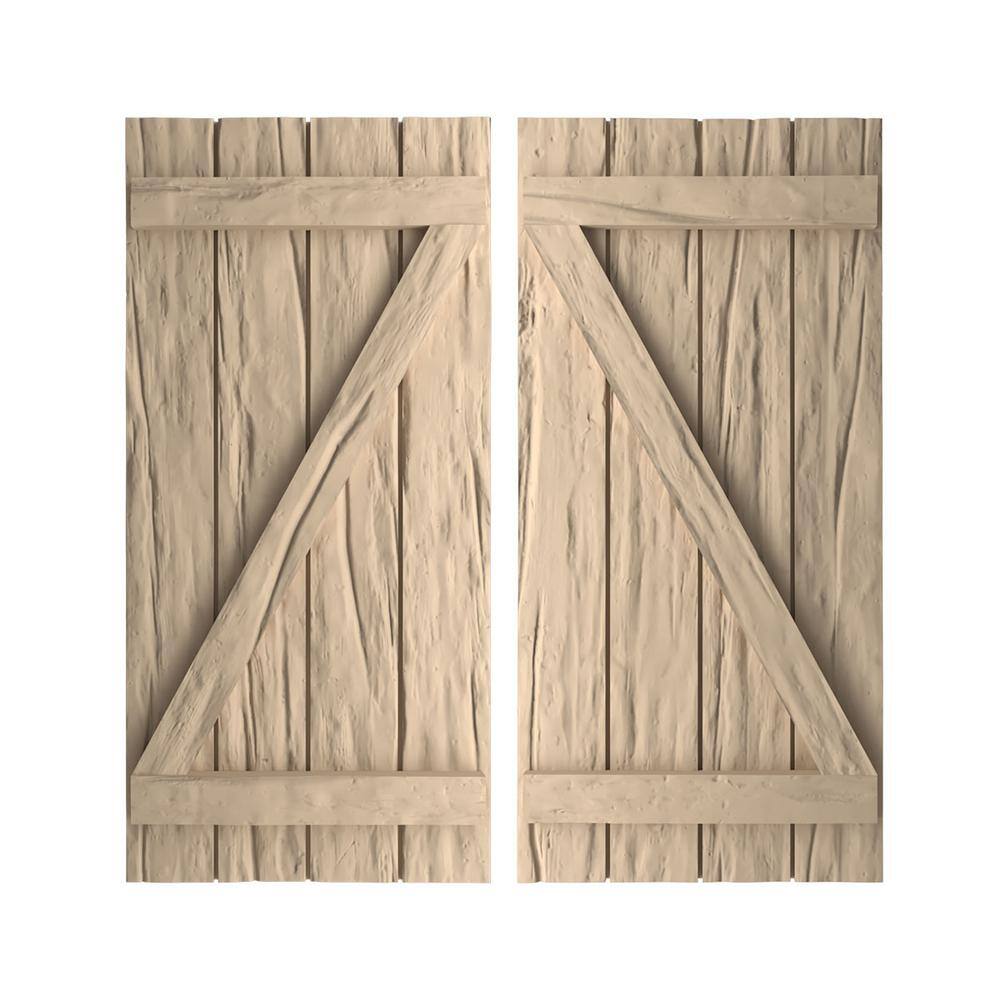 Ekena Millwork 22 in. x 84 in. Timberthane Polyurethane 4-Board Joined ...