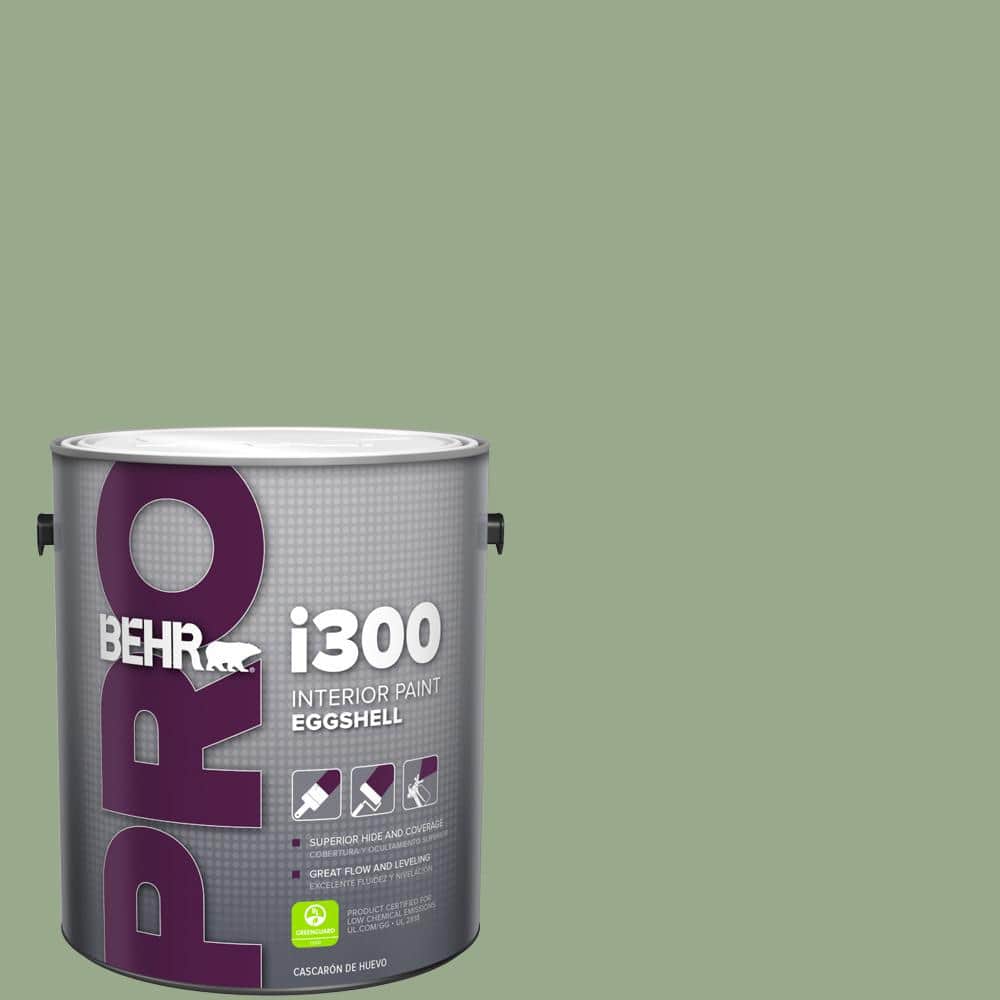 BEHR PRO 1 gal. #PPU11-05 Pesto Green Eggshell Interior Paint PR33301 ...