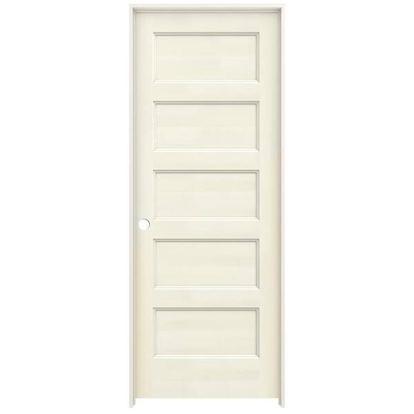 JELD-WEN 30 in. x 80 in. Conmore French Vanilla Paint Smooth Hollow ...