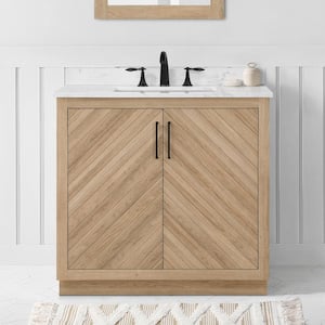 Glacier Bay Huckleberry 30 in. Single Sink Freestanding Weathered Tan ...