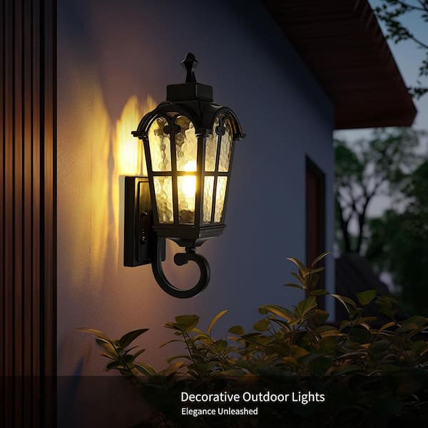 Black Outdoor Coach Sconce – 17.9 in. with Motion Sensor, ‎Corded ...