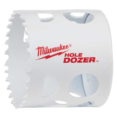 Milwaukee 2-1/8 in. Hole Dozer Bi-Metal Hole Saw with 3/8 in. Arbor & Pilot Bit 49-56-9668