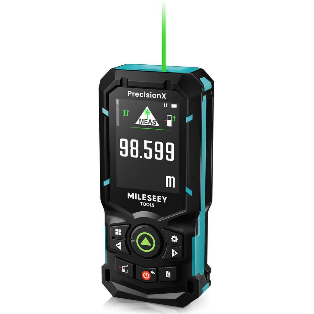 MILESEEY S50 400 ft. Laser Distance Measuring Tool, Indoor/Outdoor with ...