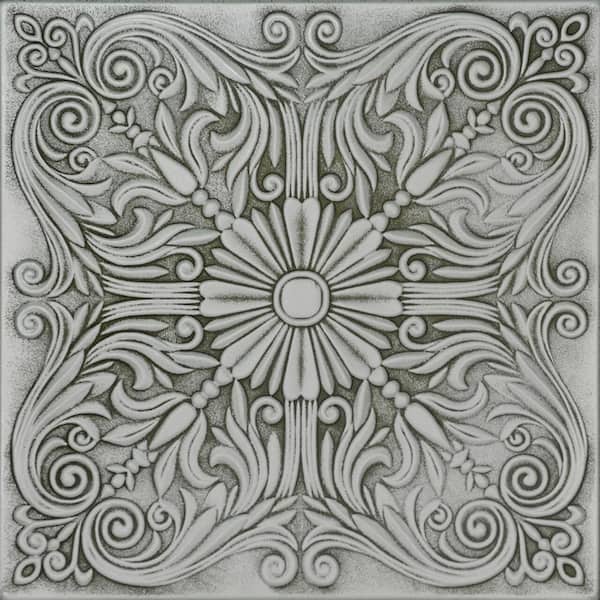 A La Maison Ceilings Spanish Silver Moss Gray 1.6 ft. x 1.6 ft ...