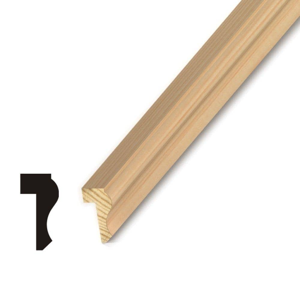 Kelleher 9/16 in. x 1-1/8 in. Pine Cap Moulding P230 - The Home Depot