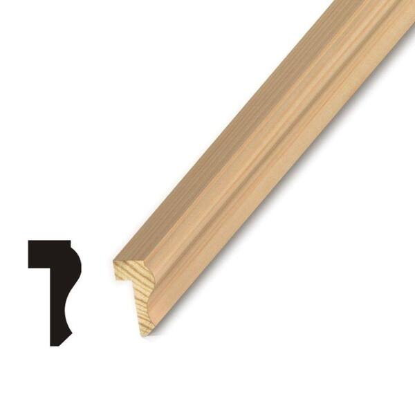Kelleher 9/16 in. x 1-1/8 in. Pine Cap Moulding P230 - The Home Depot