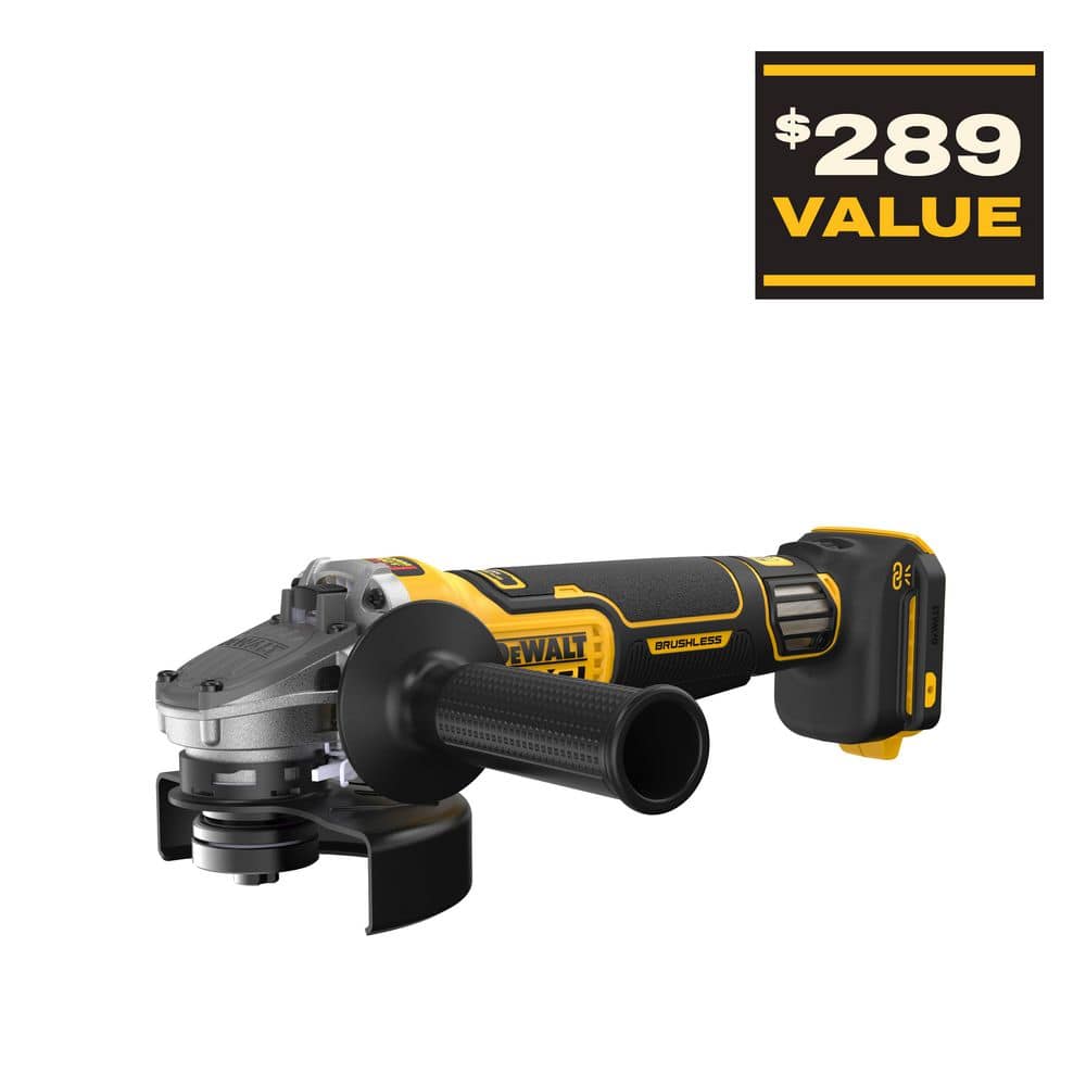 DEWALT 20V XR Cordless 4-1/2. in. to 5 in. Variable Speed Angle Grinder ...
