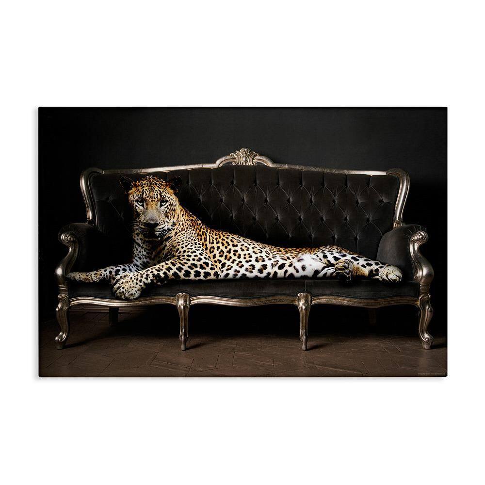 Stupell Industries Cheetah Sprawled on Couch by Reinders 1-Piece ...