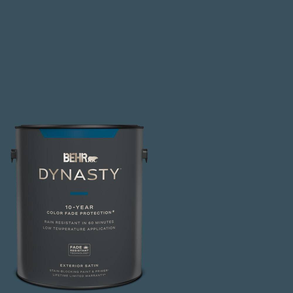 BEHR DYNASTY 1 gal. #PPU13-20 Restless Sea Satin Enamel Exterior Stain ...