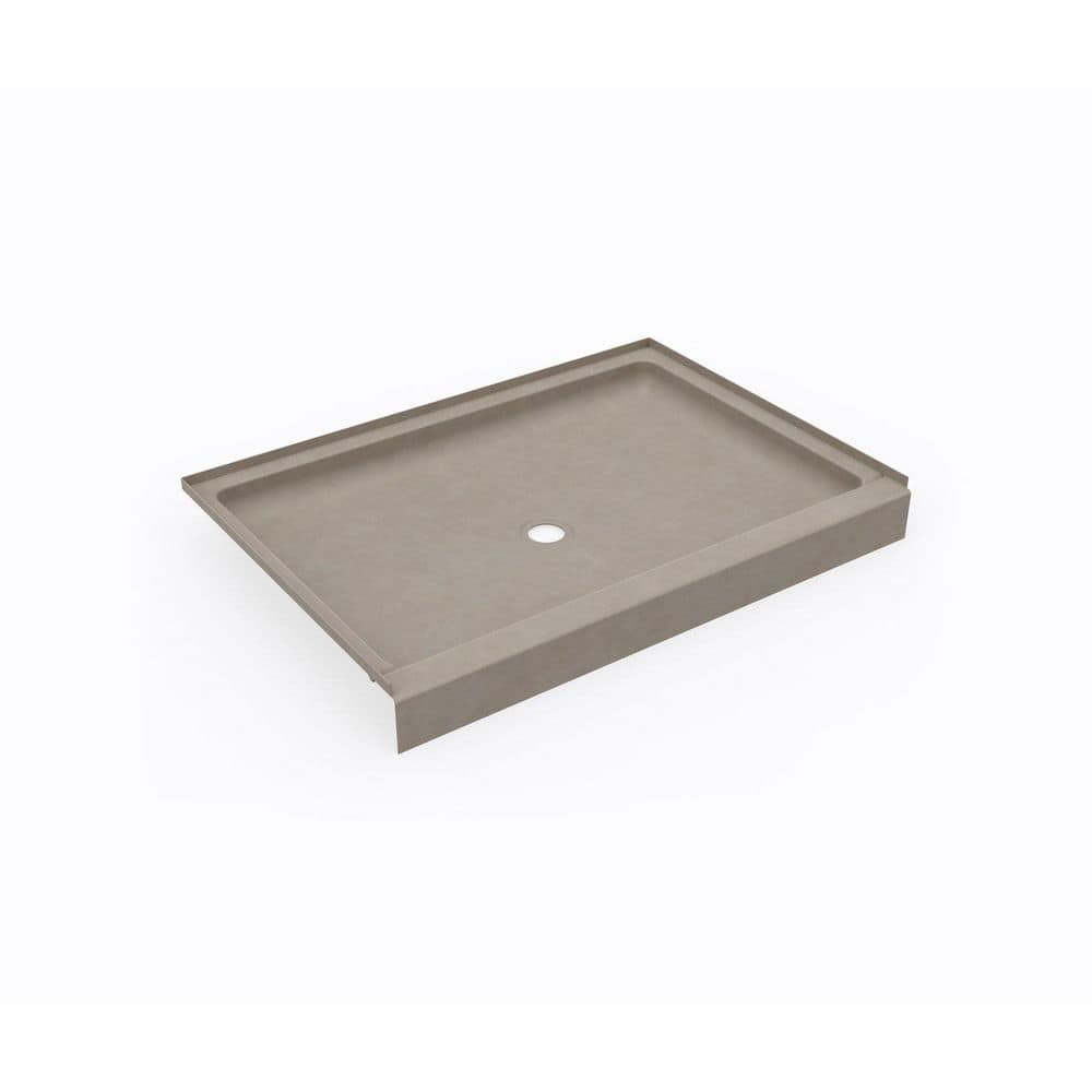 Swan Swanstone 48 in. L x 34 in. W Alcove Shower Pan Base with Center ...