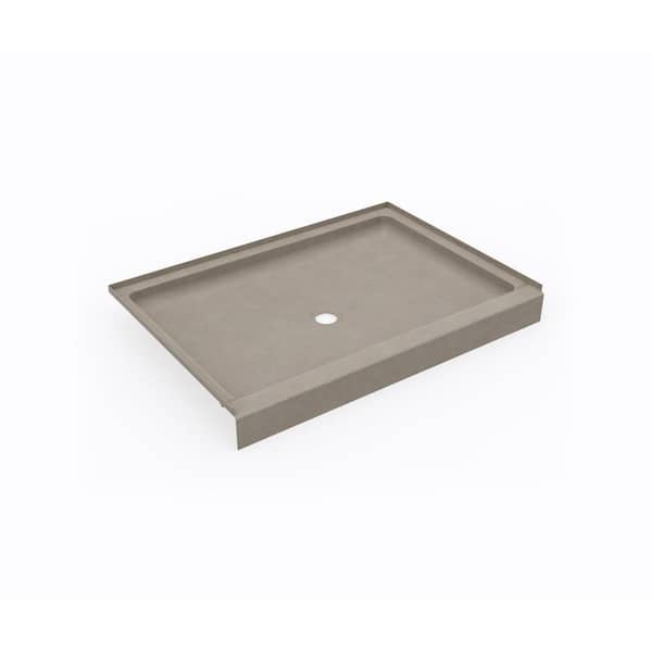 Swan Swanstone 48 in. L x 34 in. W Alcove Shower Pan Base with Center ...