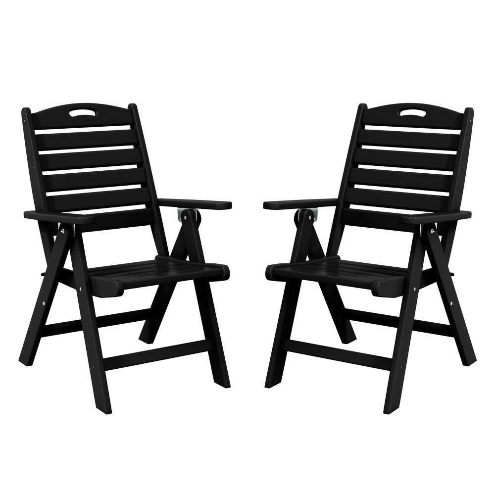 WESTIN OUTDOOR Laguna Outdoor Patio Set of 2 Folding High Back Dining ...