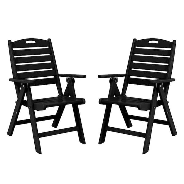 WESTIN OUTDOOR Laguna Outdoor Patio Set of 2 Folding High Back Dining ...