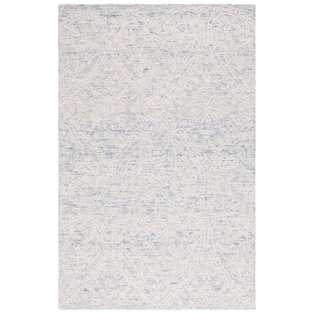 SAFAVIEH Metro 5 ft. x 8 ft. Blue/Ivory Diamond Marle Area Rug MET887M ...