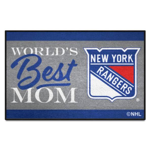 FANMATS New York Rangers Blue World's Best Mom 19 in. x 30 in. Starter ...