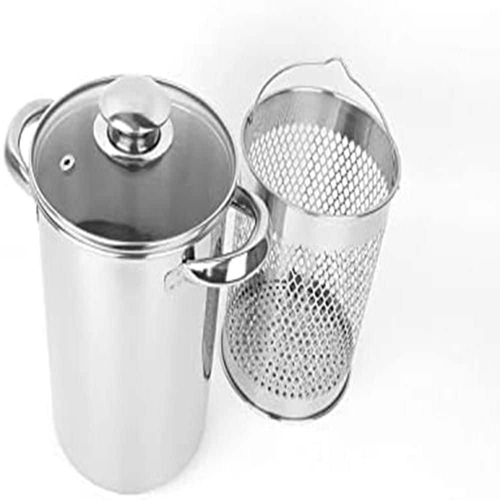 Asparagus Stock Pot 16cm 4qt. Stainless Steel Steamer Cooker with ...