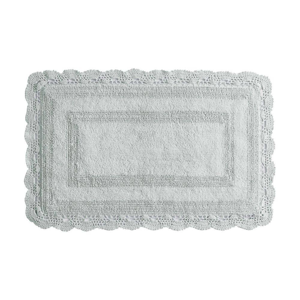 Reviews for Laura Ashley Crochet Sage Green 17 in. x 24 in. Solid 100% ...