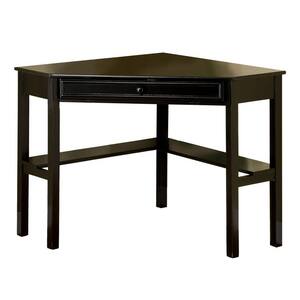 Furniture of America Autumn Walk 48 in. Black Corner Computer Desk with ...